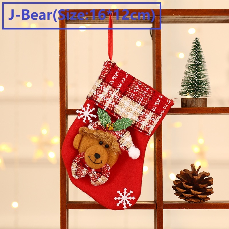 New Year Christmas Stocking Sack Xmas Gift Candy Bag Christmas ...