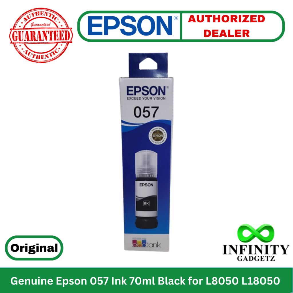 Genuine Epson 057 Ink 70ml for L8050 L18050 Black | Shopee Philippines