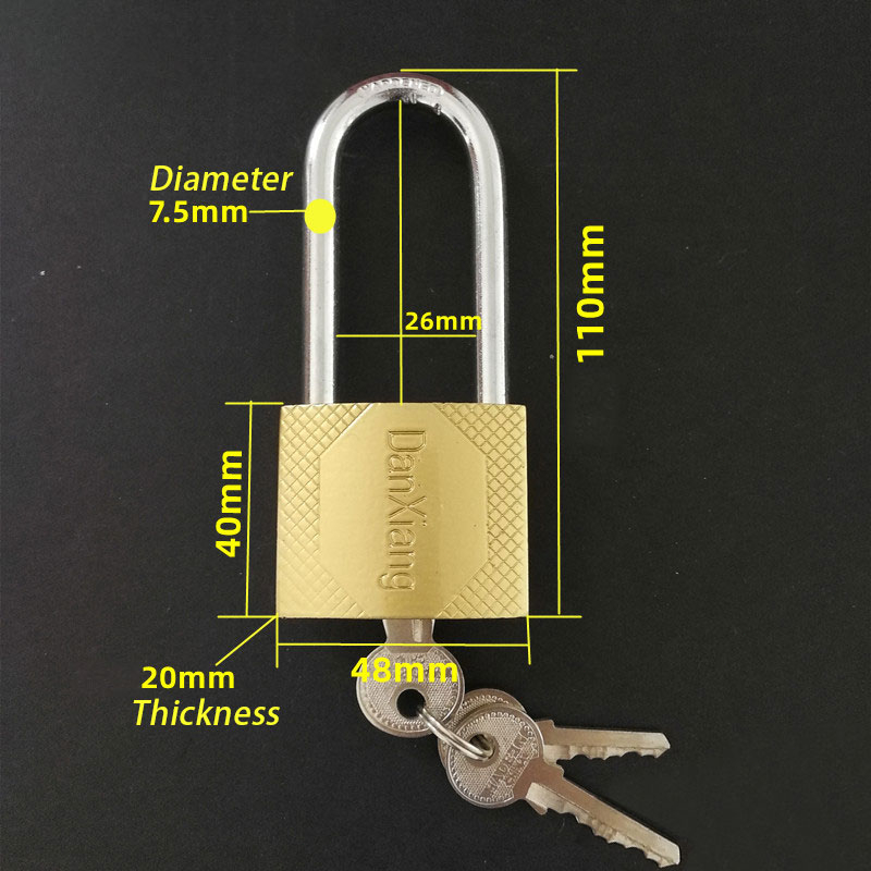 Heavy-duty Brass Plated Padlock Square Circle padlock High quality ...
