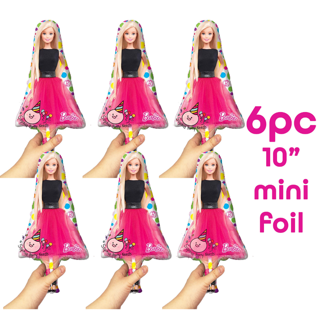 Hot Pink Barbie Balloon Set with Latex Balloon and Foil Balloon for ...