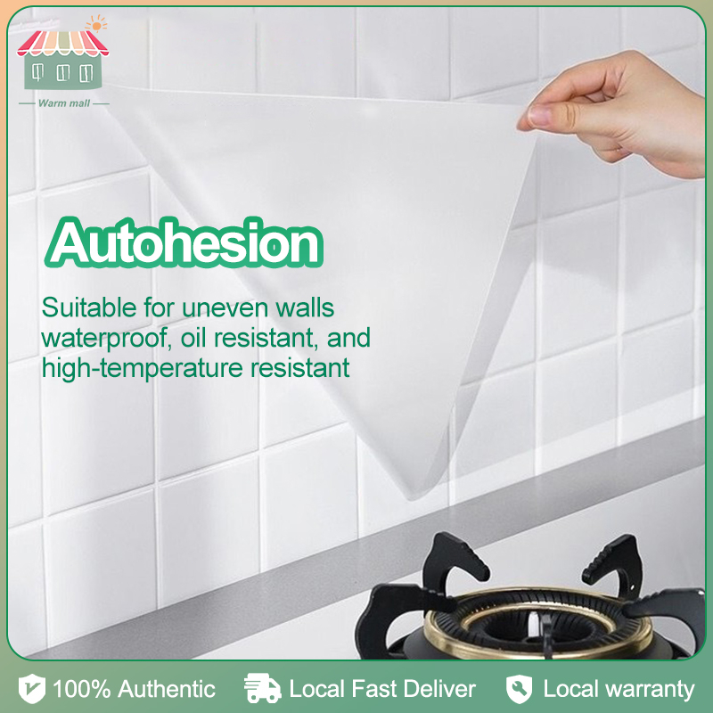 Kitchen Oil-Proof Waterproof Electrostatic Adsorption Transparent Wall ...