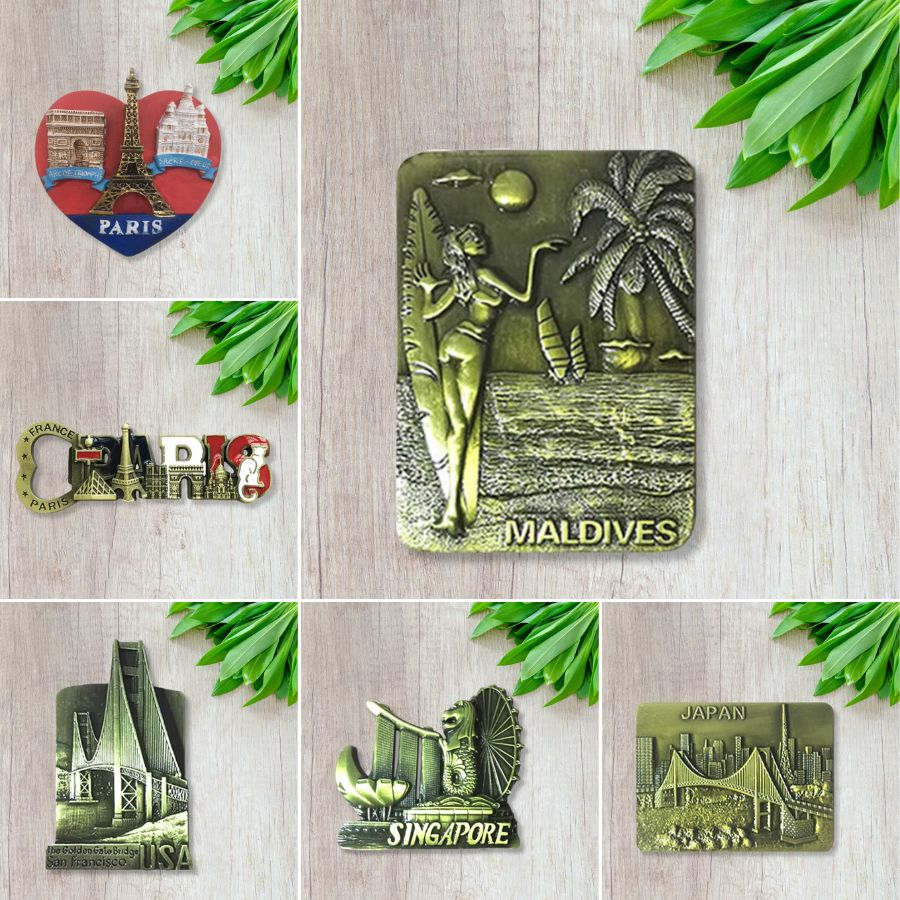 Decors and Beyond Country Metal Refrigerator Magnet Metallic Fridge ...