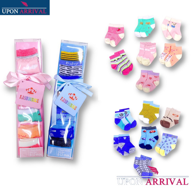 New Born Baby Boy And Girl 7paits Gift Set 7 Days Socks Set Cotton Baby ...