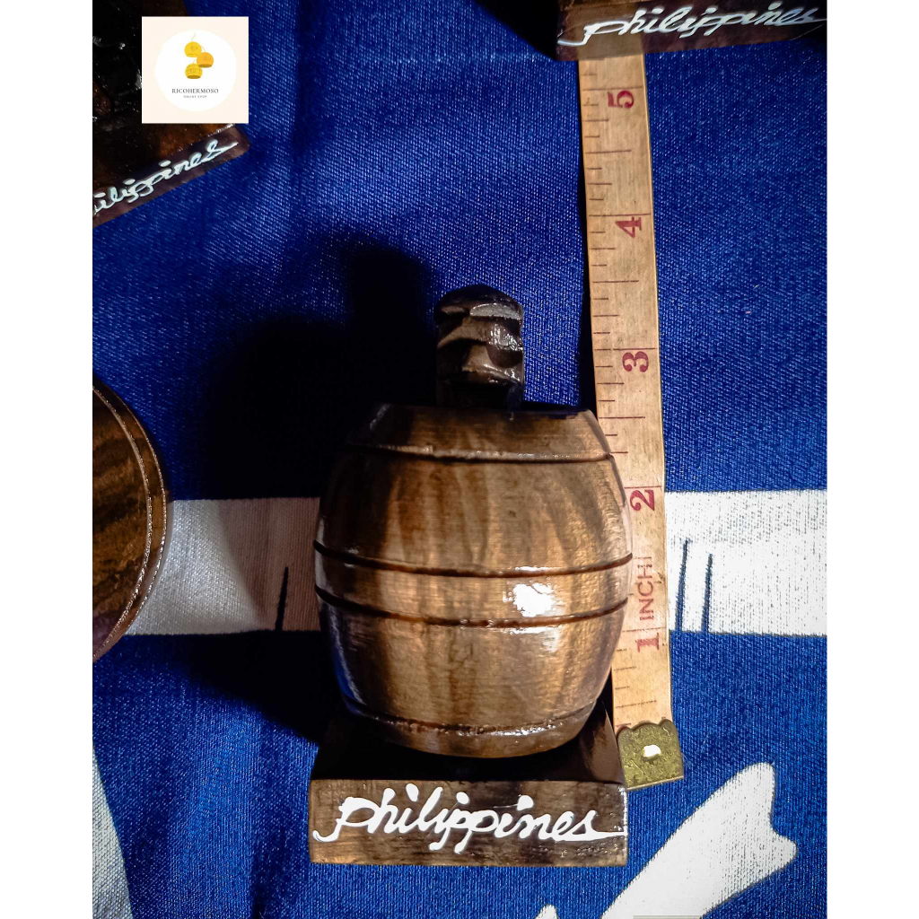 Wooden Barrel Man Philippines // Dark Color Available (Souvenir ...