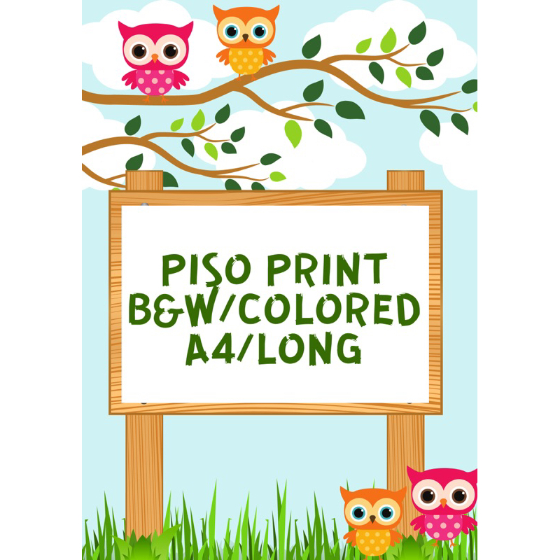 Piso print (black and white / colored) | Shopee Philippines