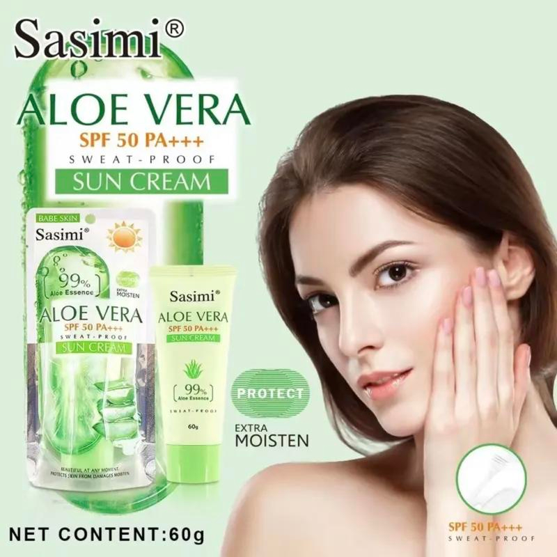 Sasimi Aloe Vera 99% Facial Sunscreen Cream SPF50 PA+++ Moisturizing ...