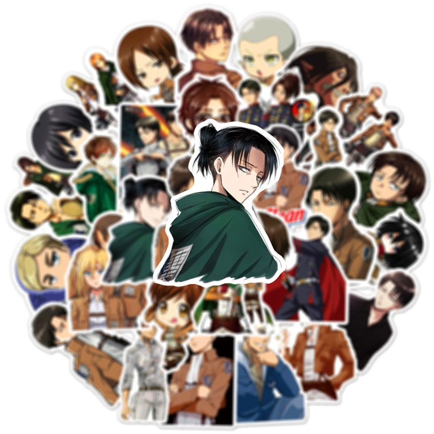24PCS Attack on Titan (AOT) Stickers Random Design Anime Manga Series ...