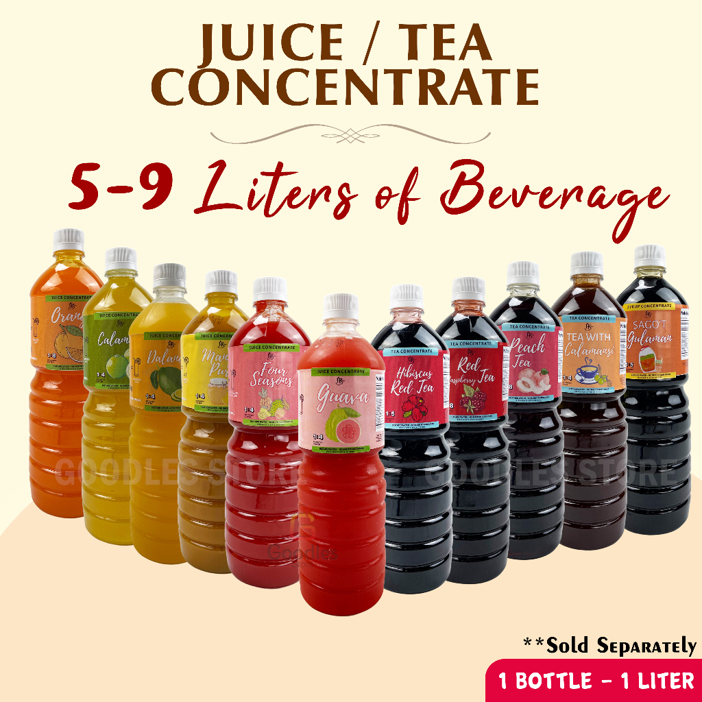 1 Liter Happy Shaker Juice Concentrate Tea Concentrate Red Tea Sago't ...