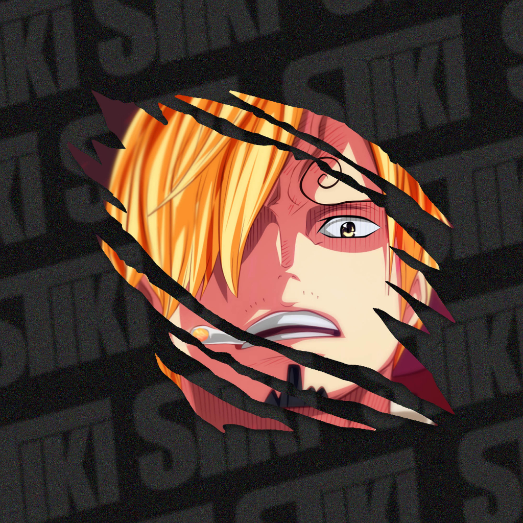 Scratch Kalmot One Piece Luffy Zoro Nami Law Vinyl Sticker WATERPROOF ...