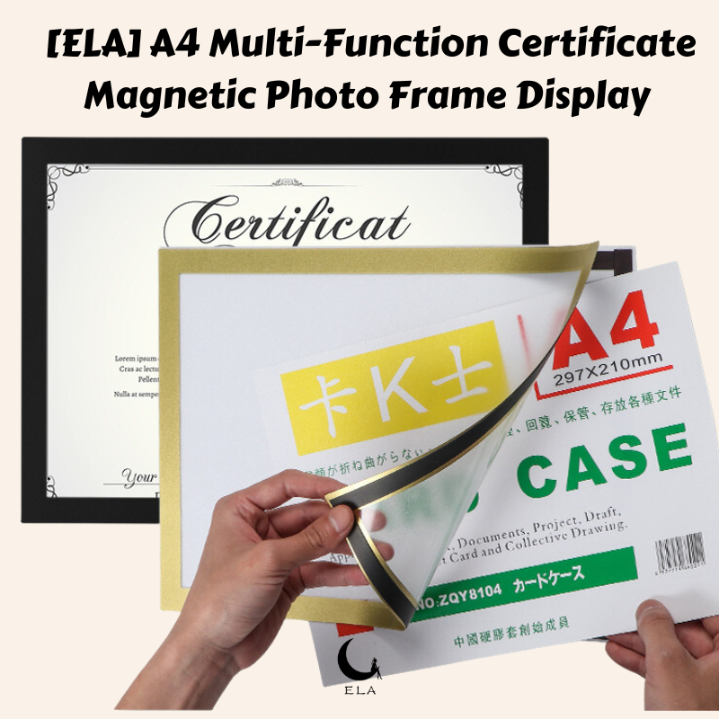 [ELA] A4 Multi-Function Certificate Magnetic Photo Frame Display ...
