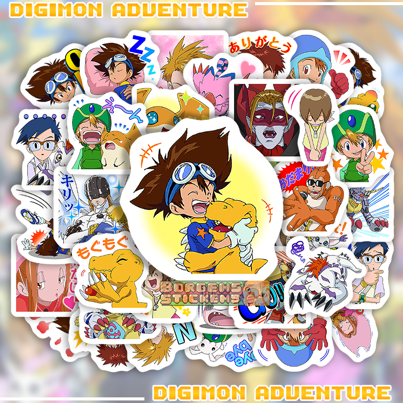 【20pcs/40pcs】DIGIMON ADVENTURE emoji sticker sets - Vinyl Waterproof ...