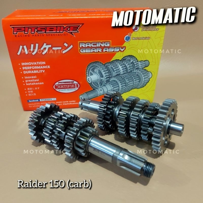 RAIDER 150 carb | Pitsbike Transmission Gear Complete Set | 1, 2, 3, 4 ...