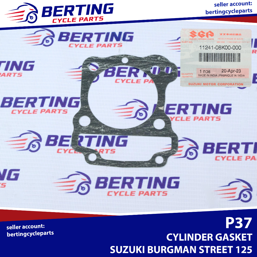 SGP GASKET CYLINDER BASE Suzuki Burgman Street 125 Genuine 11241-08K00 ...
