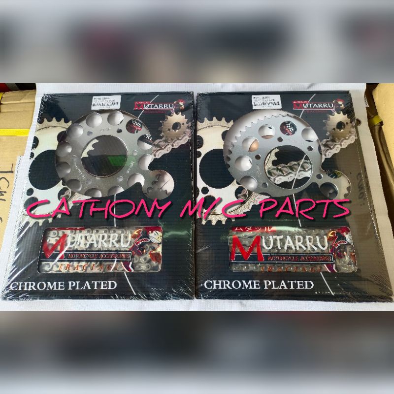 MUTARRU CHAIN SET SILVER FOR SNIPER155 / SNIPER150 | Shopee Philippines