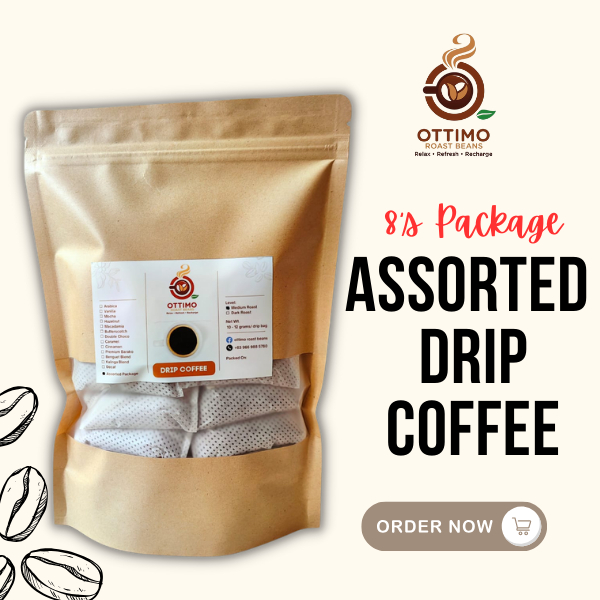 DRIP COFFEE IN ASSORTED FLAVOR - 8 drip bags (arabica,hazelnut,vanilla ...