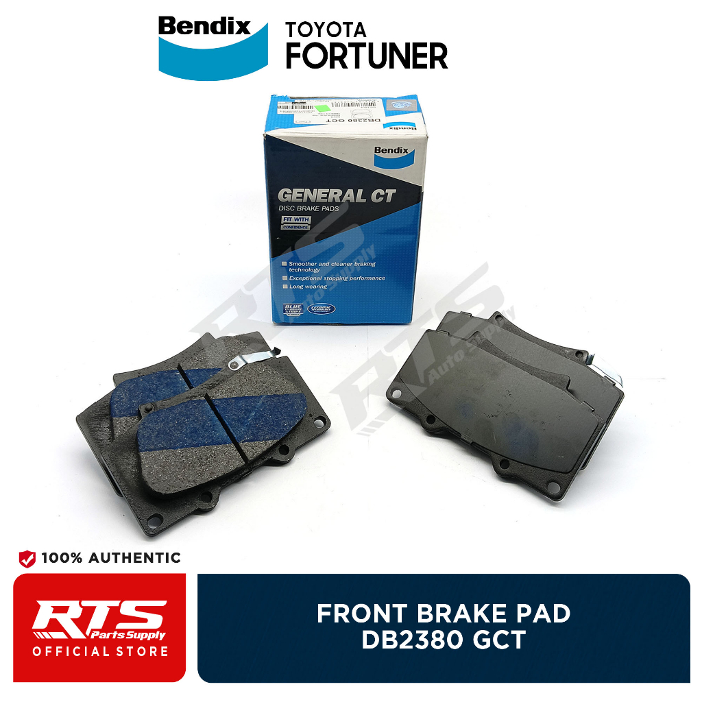 Bendix Front Brake Pad Toyota Fortuner 2016 - 2022 DB2380 GCT | Shopee Philippines