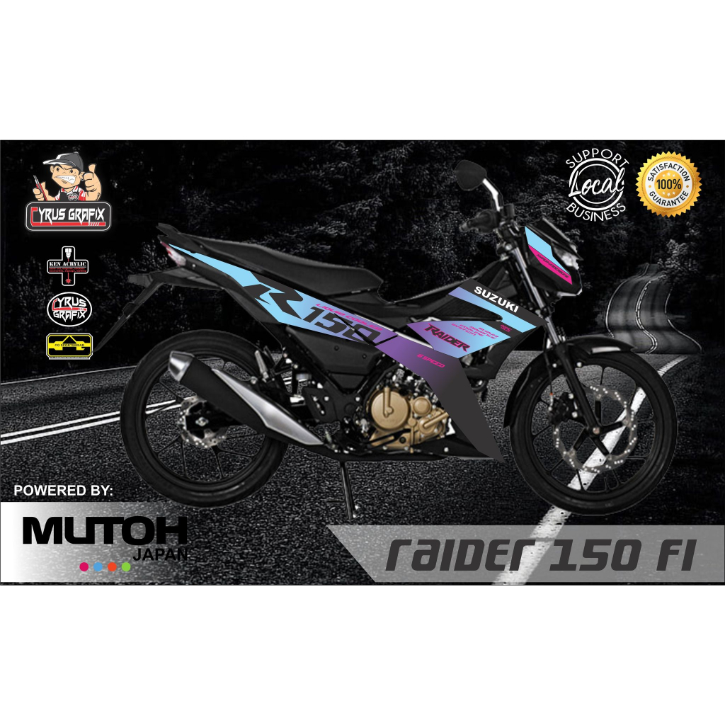 RAIDER FI 150 STOCK DECALS STICKER | Shopee Philippines