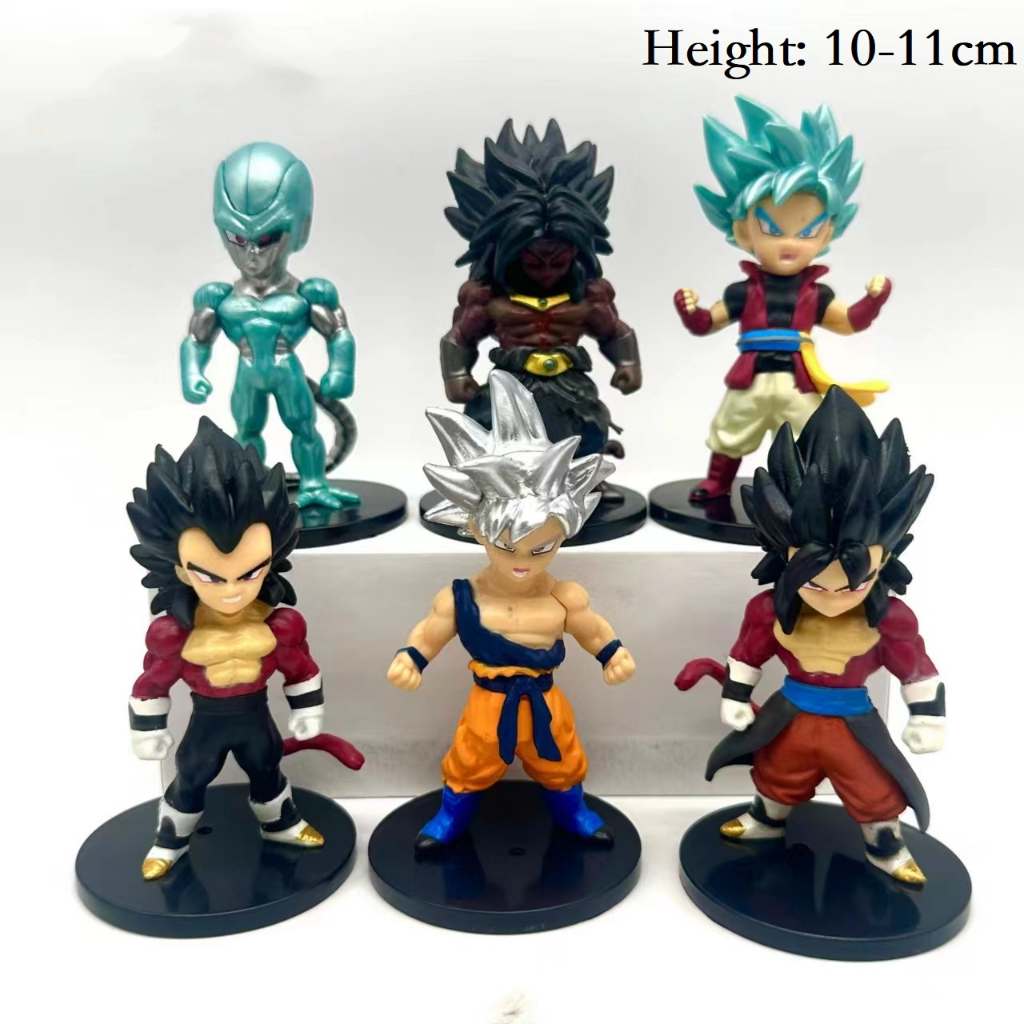 Dragon Ball Z DBZ Goku Broly Silver Frieza Vegeta Vegito Set of 6 ...