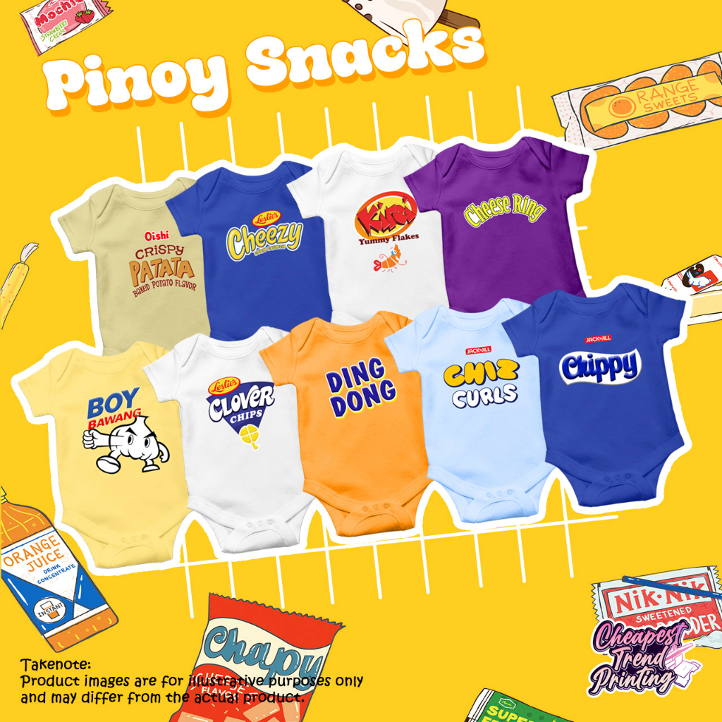 Pinoy Snack Baby Onesie Theme | Shopee Philippines