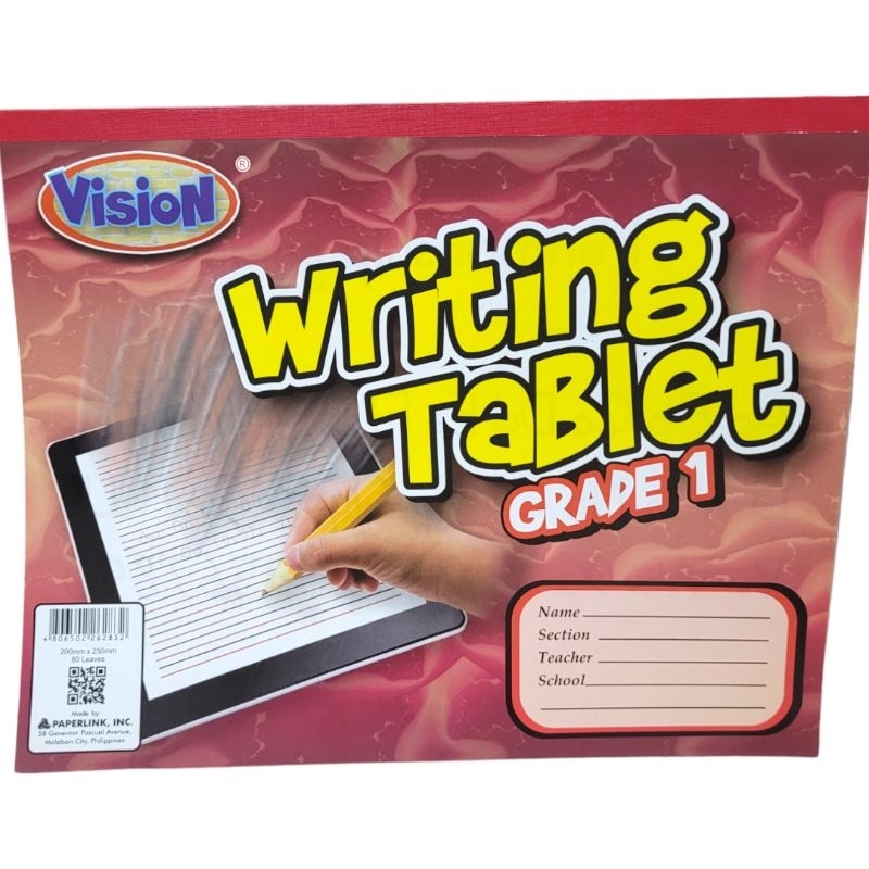 Vision Writing Tablet for Grade 1 | Shopee Philippines