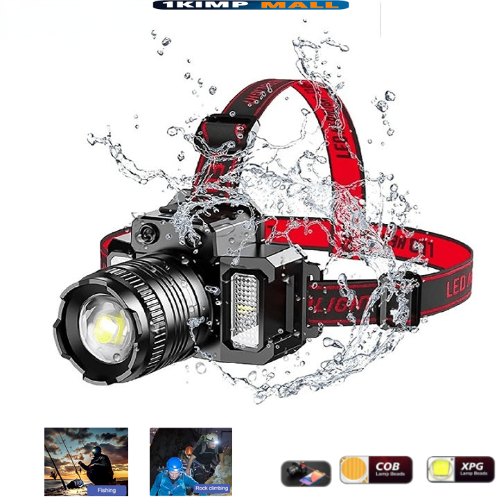 Headlamp Flashlight Led Usb Rechargeable Water Proof Head Flashlight Multifunctional Outdoor ...