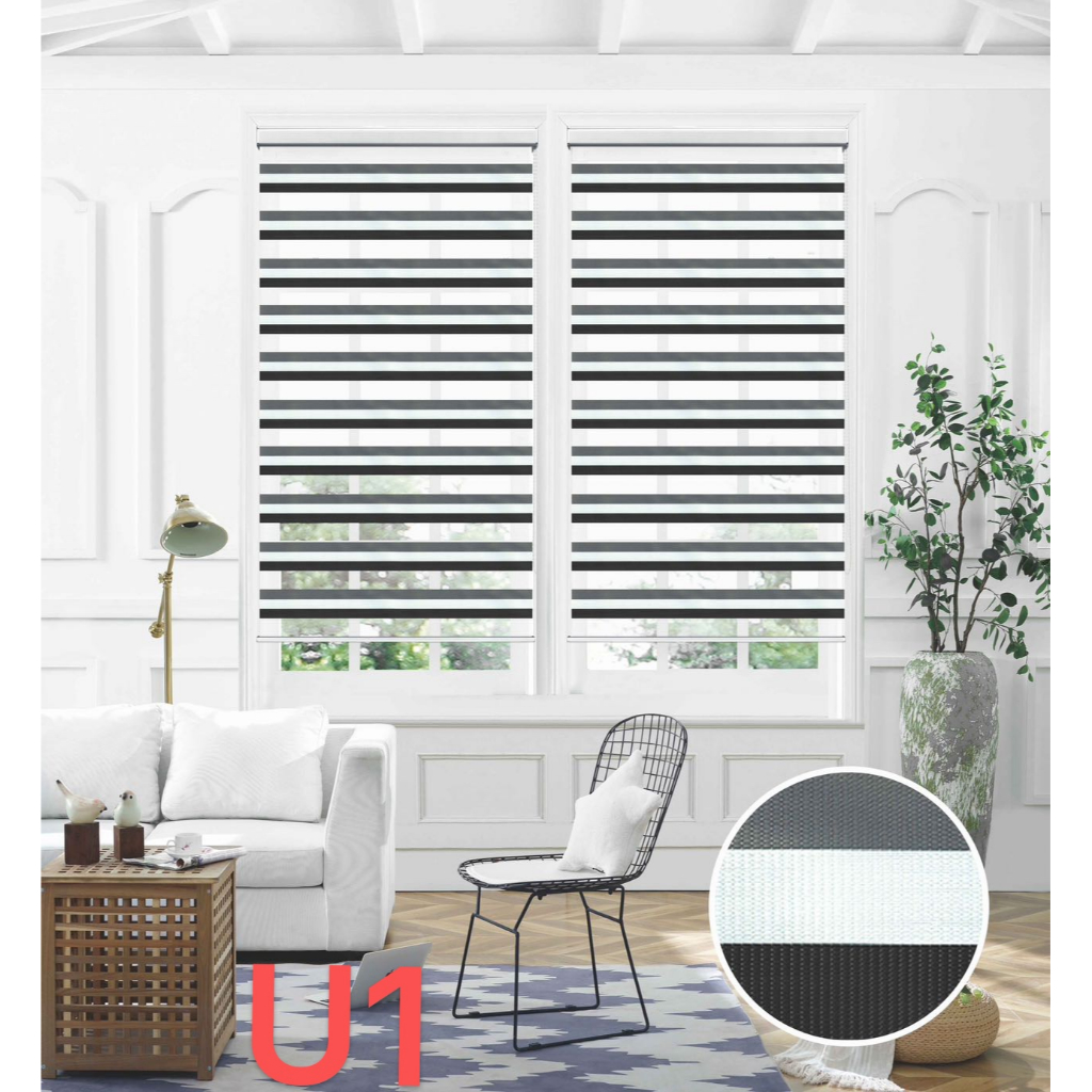 New Design Tri Color Zebra Double Layer Roller Blinds for Office Home ...