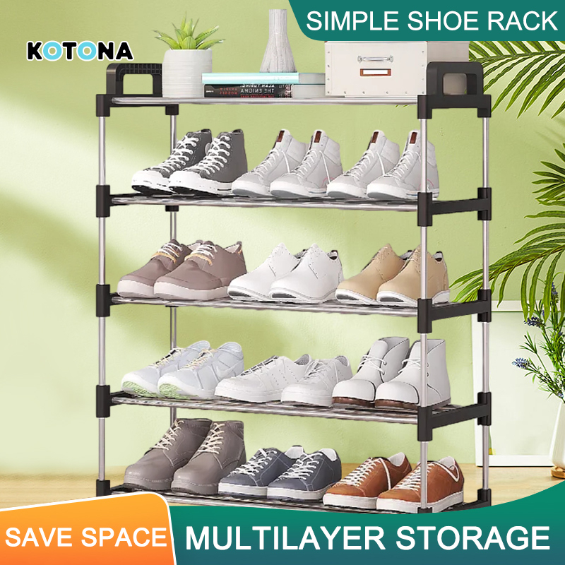 3/4/5/6/7/8 Layer shoe rack Organize Tier stainless steel Stackable ...