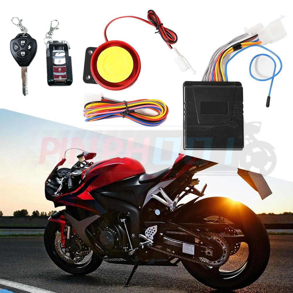 Universal Motorcycle 12V Alarm System (125Db) Anti-theft Remote Control ...