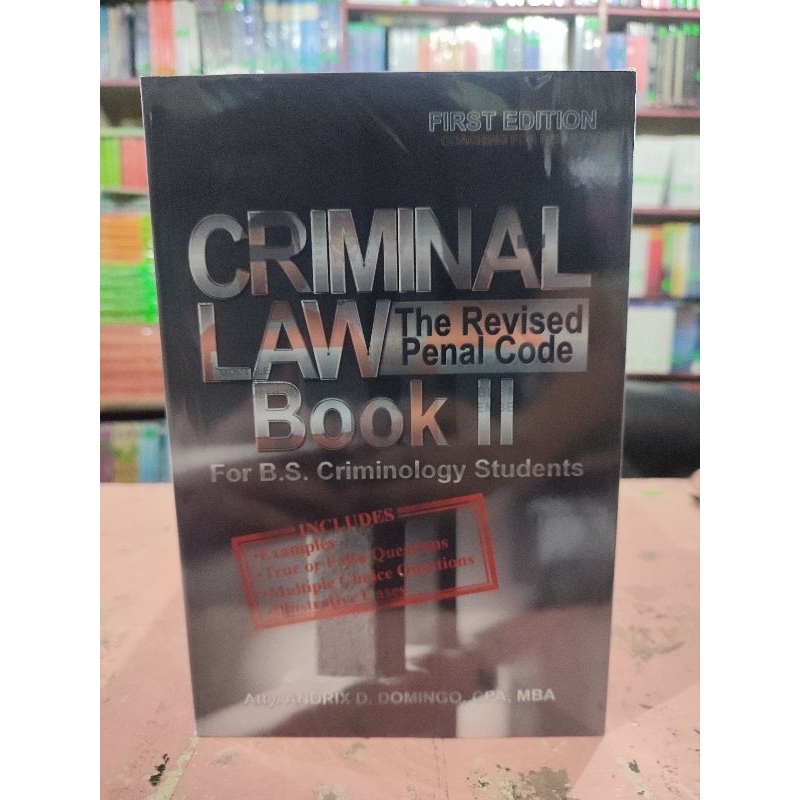 Criminal Law The Revised Penal Code Book 1 And 2 By Domingo Shopee