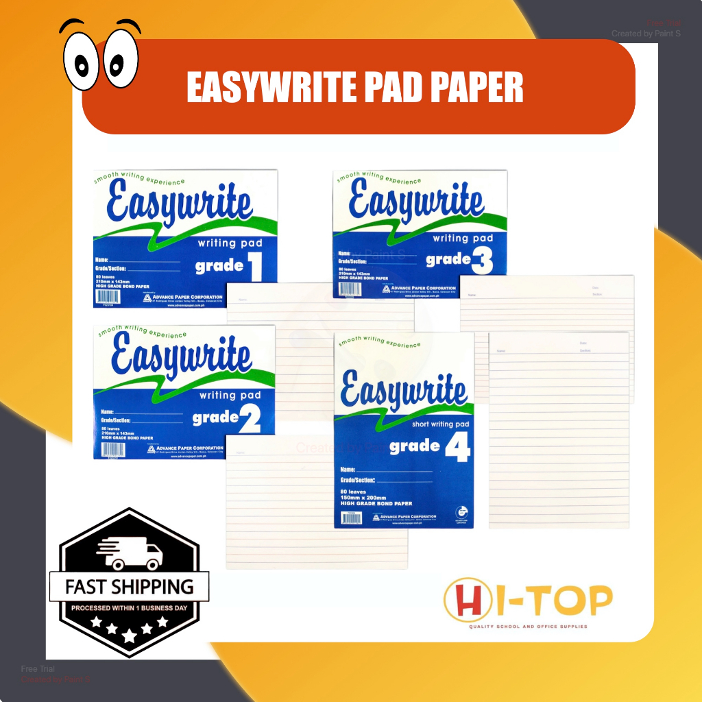 Easywrite Writing Pad 80 Lvs Grade 1,2,3,4 l (10 pads) Sold per Ream ...