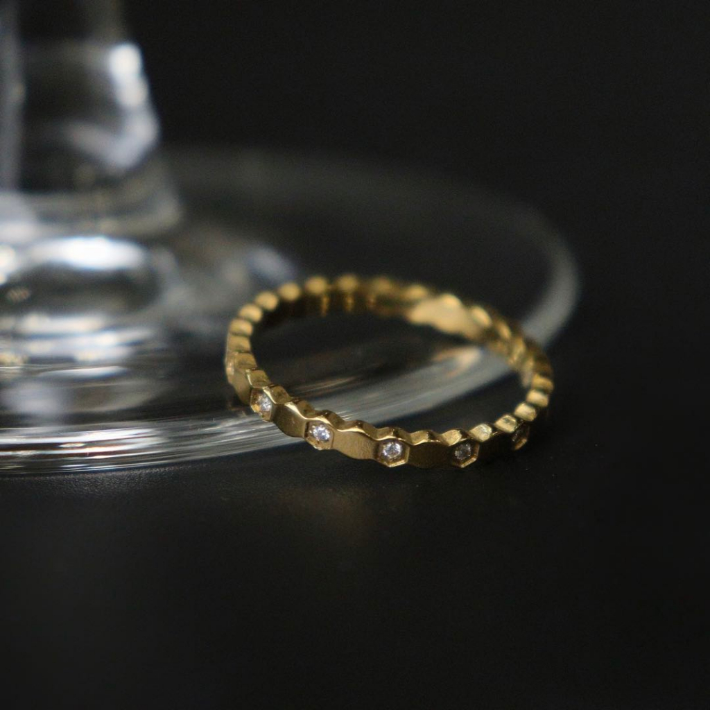 HB Jewelry AMANDA Unisex Hexagon Pattern Ring Fashion Accessories - JZ00123 | Shopee Philippines