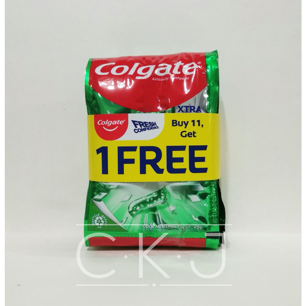 Colgate Fresh Confidence Toothpaste 11+1 Sachet (2 Packs) | Shopee ...