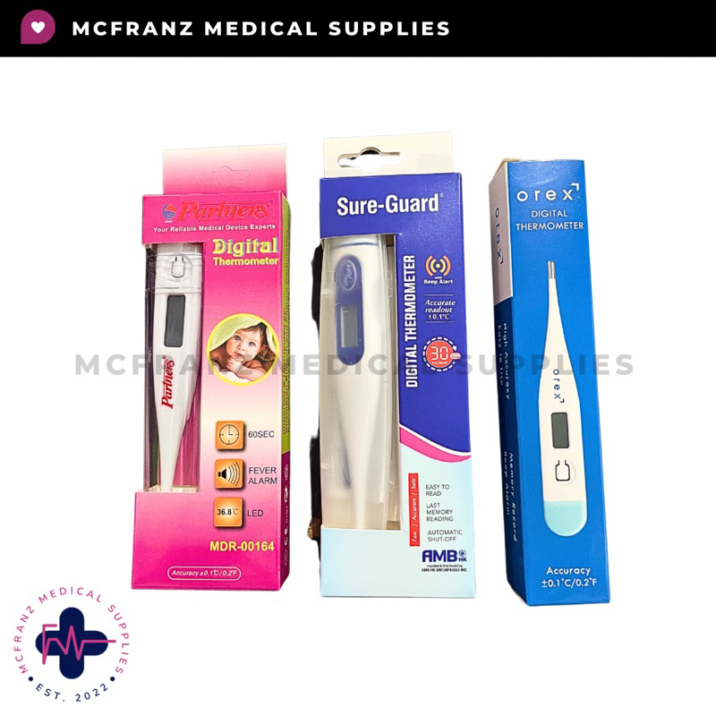 Digital Thermometer (Partners, Sureguard, Orex) | Shopee Philippines
