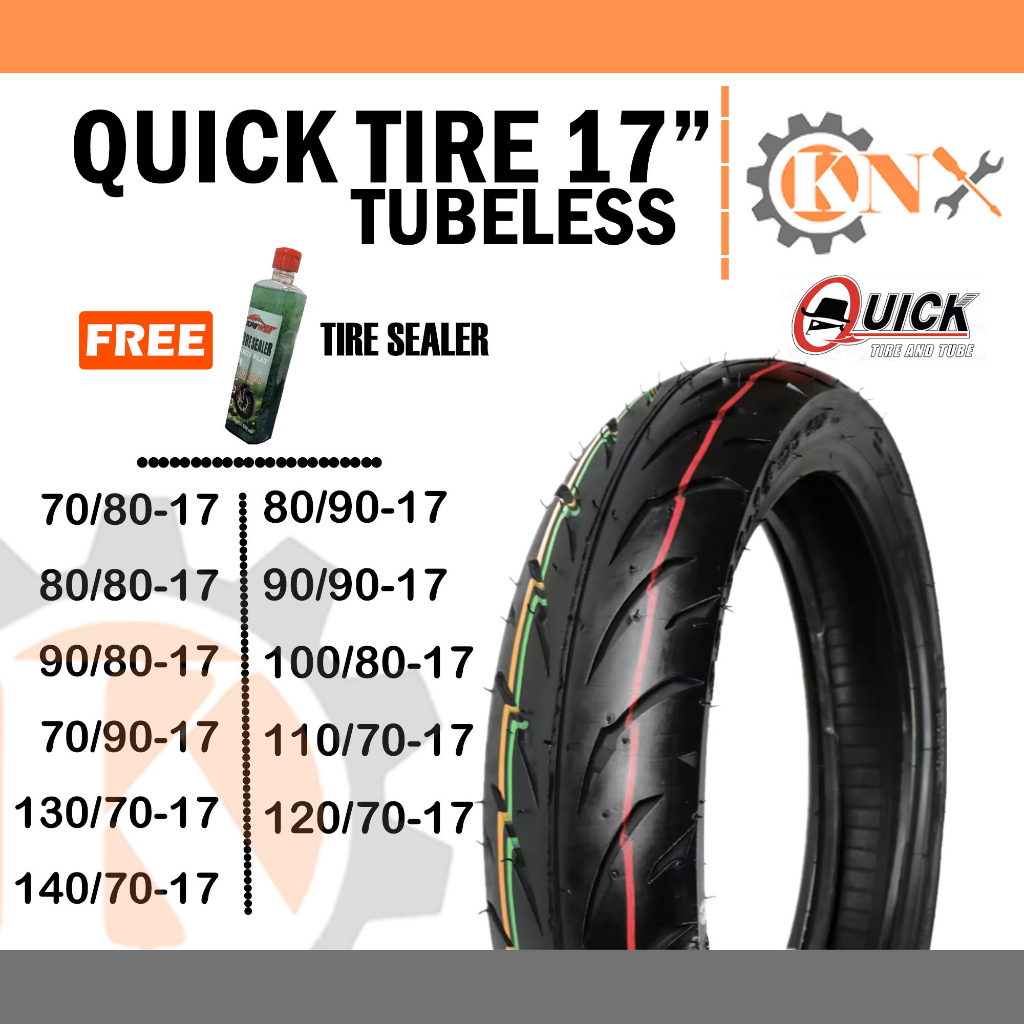 QUICK Tire PHOENIX (GR390) Tubeless by 17 - Made In Thailand with free ...
