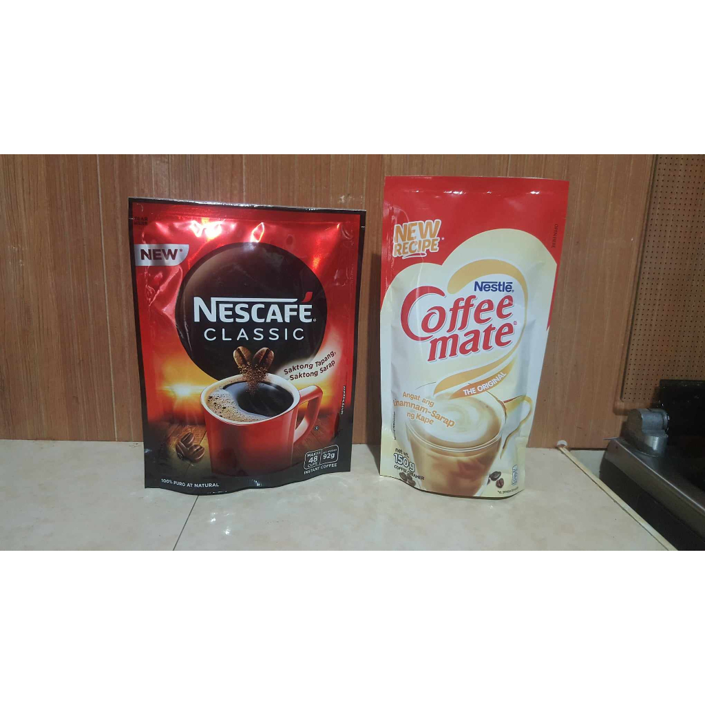 Nescafe Classic Coffee 92g + Nestle Coffee Mate 150g Halal Coffee Set ...