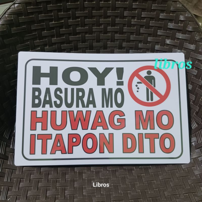 PVC A4 size Signage Huwag Mo Itapon Dito | Shopee Philippines PVC A4 size Signage Huwag Mo Itapon Dito | Shopee Philippines