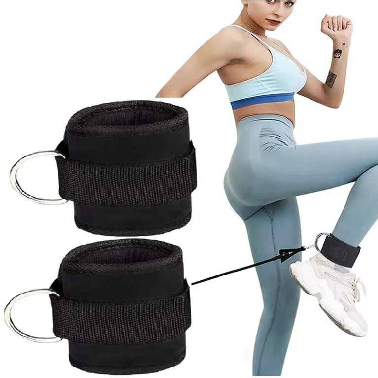 Ankle Strap Gym fitness Leg Cable Black Weight Lifting Cable Ankle ...