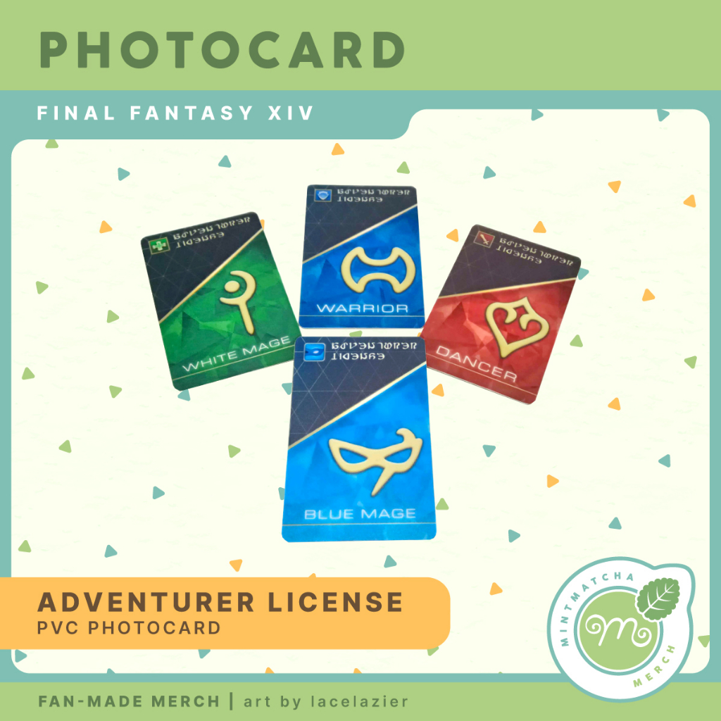 [ PHOTOCARD ] Final Fantasy XIV - Adventurer License ( Fan Merch | art ...