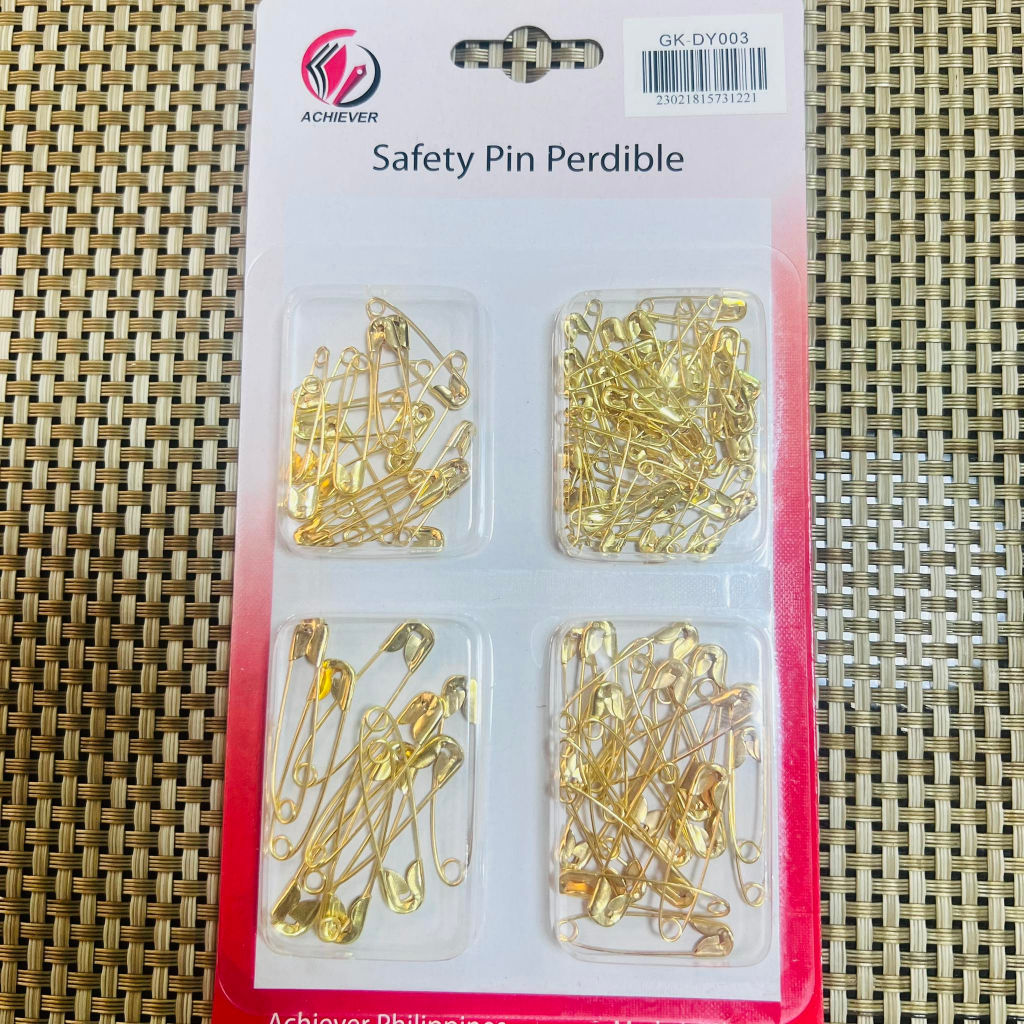 SAFETY PIN PERDIBLE set GOLD (Sold per sets of 4 sizes) | Shopee ...