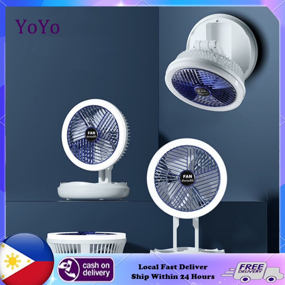 Desktop Electric Fan with Remote Wall Mounted Night Light Fan Air ...
