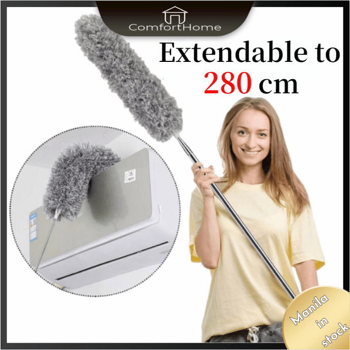 Q059 COD 280cm Feather duster long pole Adjustable microfiber duster ...