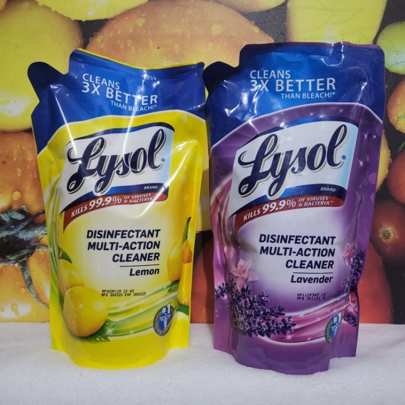 Lysol Disinfectant Multi-Action Cleaner Lemon/Lavander 800mL | Shopee ...