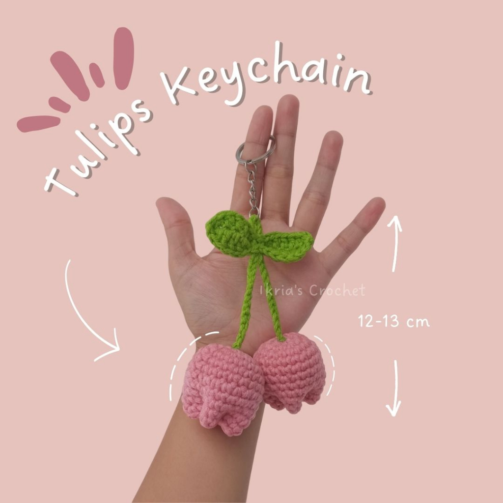 Ikria | Crochet Tulips Keychain 2 | Shopee Philippines