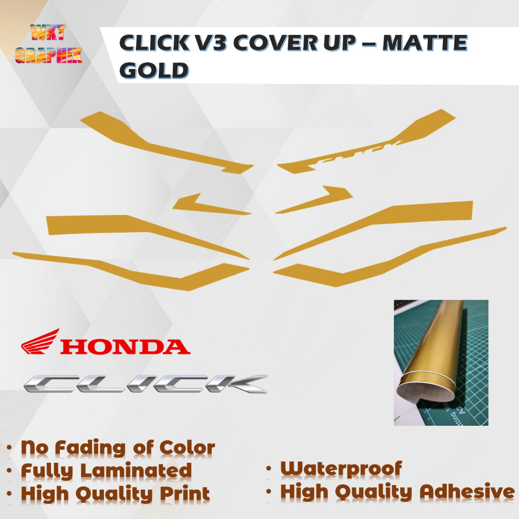 Honda Click V3 Coverup - Sticker / Decals (Waterproof, Fade Proof, Easy ...