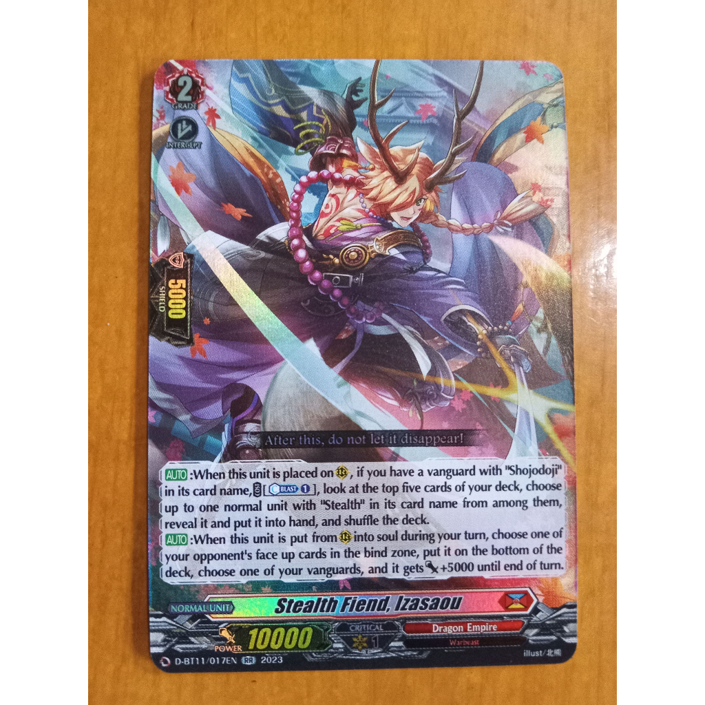 CFV Stealth Fiend, Izasaou D-BT11 RR | FR Cardfight Vanguard English Dragon Empire | Shopee ...