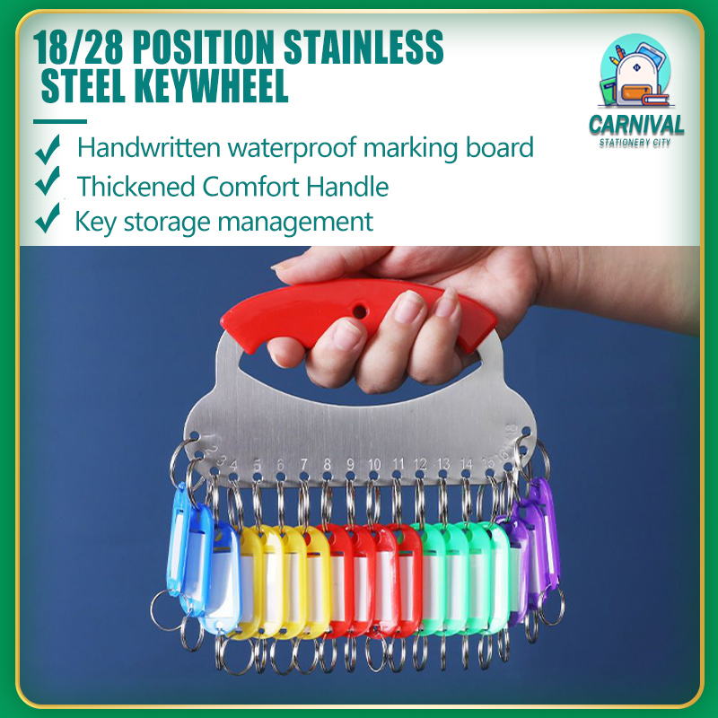 18/28-Bit Keys Plate Stainless Steel Key Disk Key Ring Key Chains Key ...