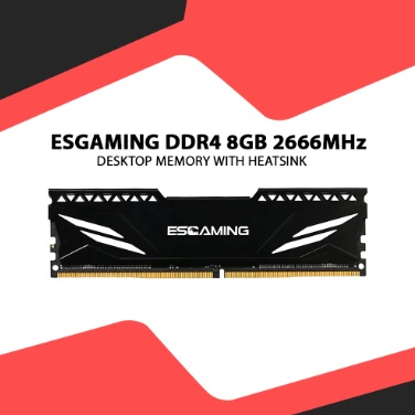 ESGAMING DDR4 8GB 2666mhz DESKTOP MEMORY WITH HEATSINK | Shopee Philippines