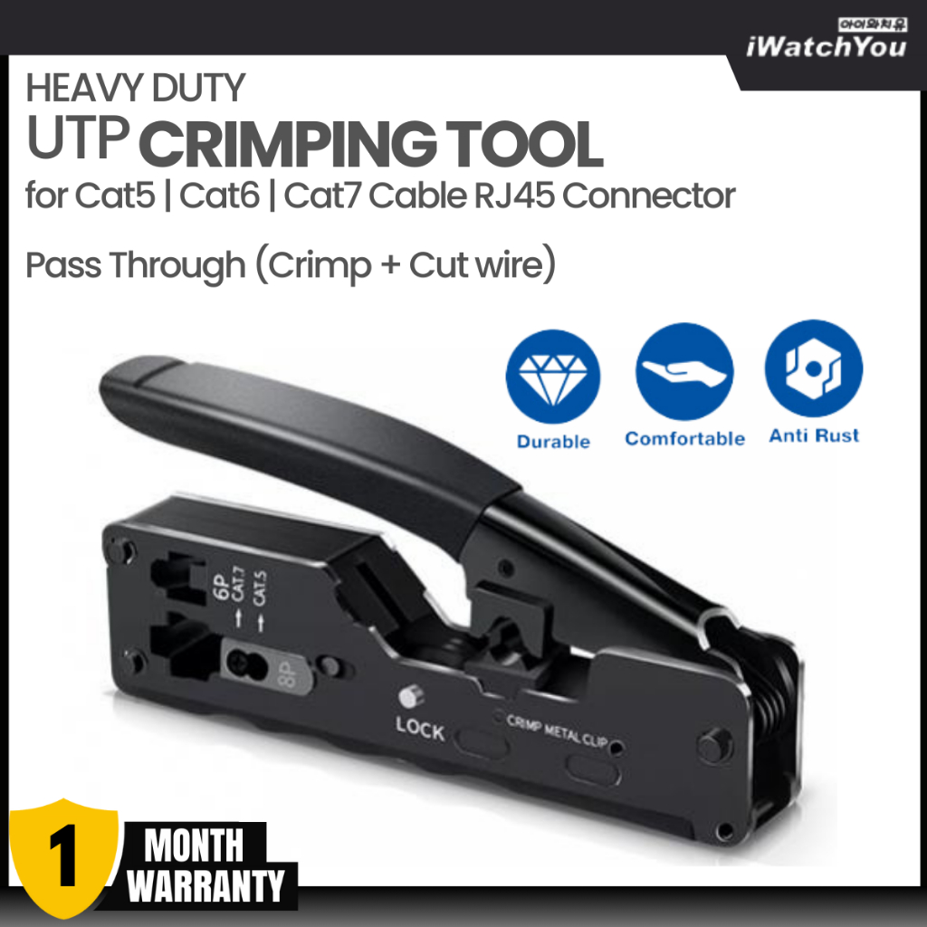 UTP Crimping Tool for Cat5/Cat6/Cat7 RJ45 Connector | Shopee Philippines