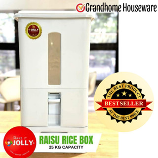 JOLLY RICE DISPENSER 25KG RICE BOX / SEALED RICE STORAGE BOX / GRAIN ...