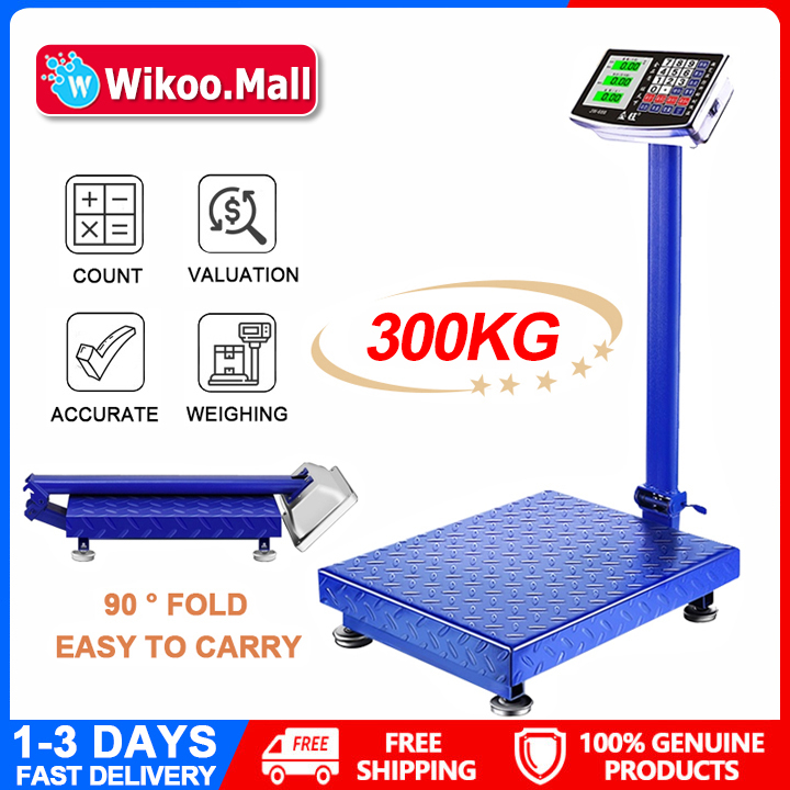 Electronic Platform Scale 300KG Heavy Duty Rechargeable Digital Electronic Price Calculation ...